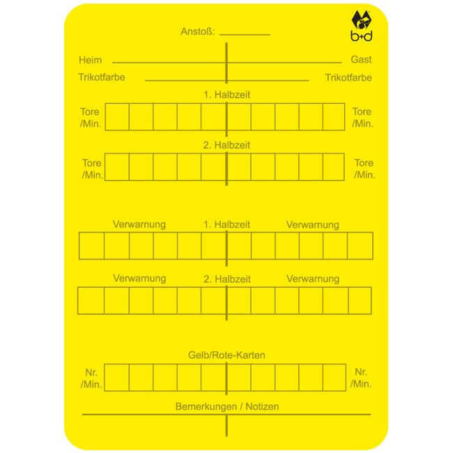Want to buy B+D Yellow Card 'Notice'? - RefGear.eu