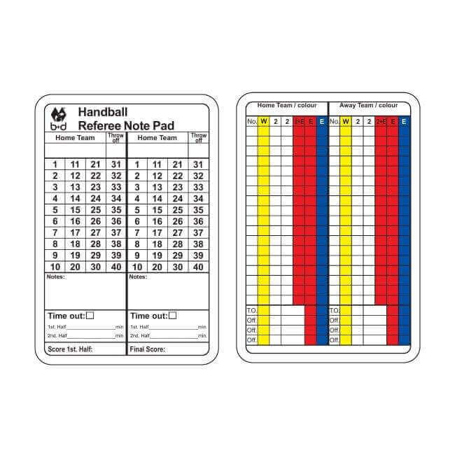 Want to buy b+d Handball Note Card? - RefGear.eu